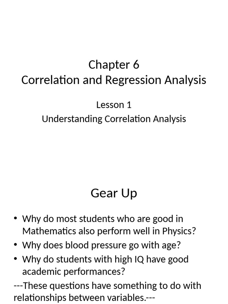 14. Chapter 6.Correlation | PDF | Statistics | Data Analysis