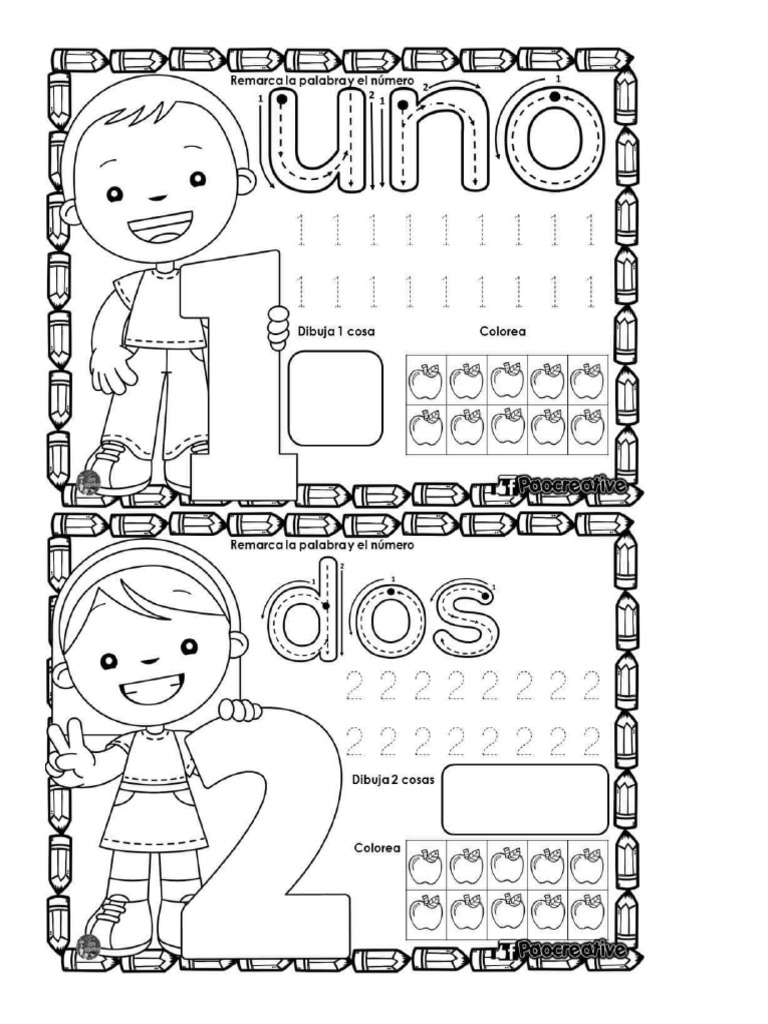 Tarea de Números Del 1 Al 10 | PDF