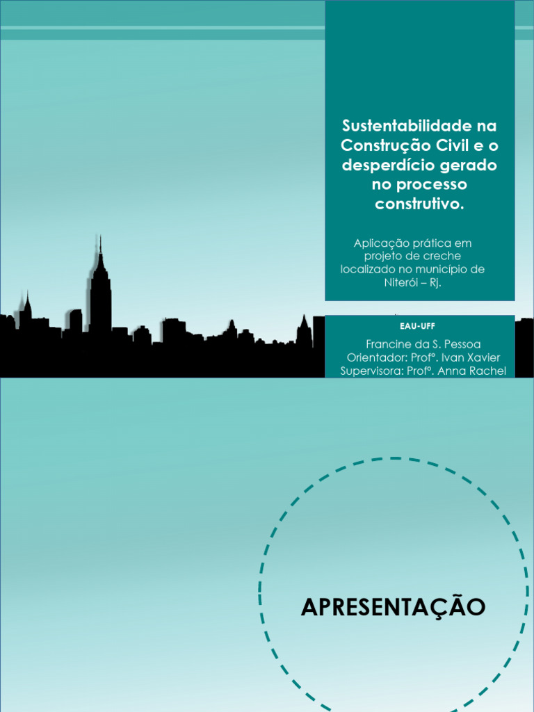1712_APRESENTA_C7_C3O-BANCA-FINAL-TCC_FRANCINE-PESSOA | PDF | Desperdício | Pré-escola
