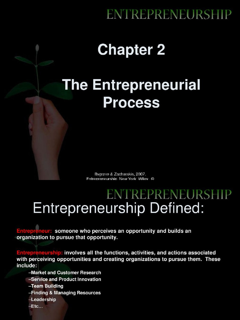 Week 2 CH 2the Entrepreneurial Process | PDF