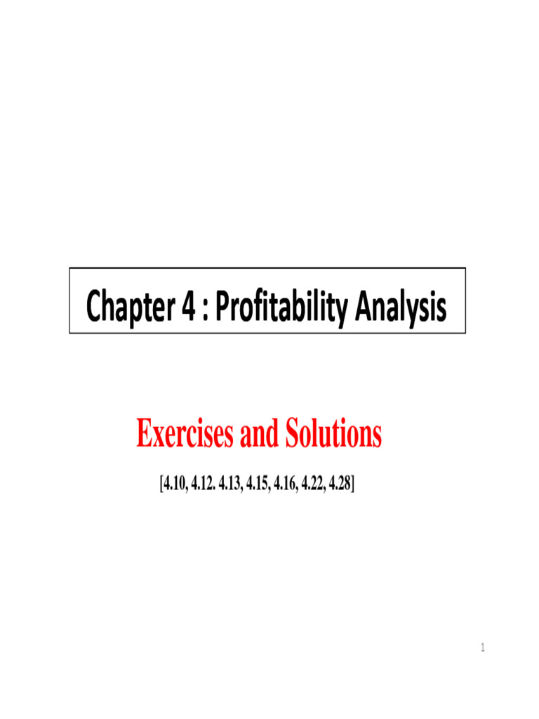 Chapter-4 Exercises & Solution | PDF | Net Income | Earnings Per Share