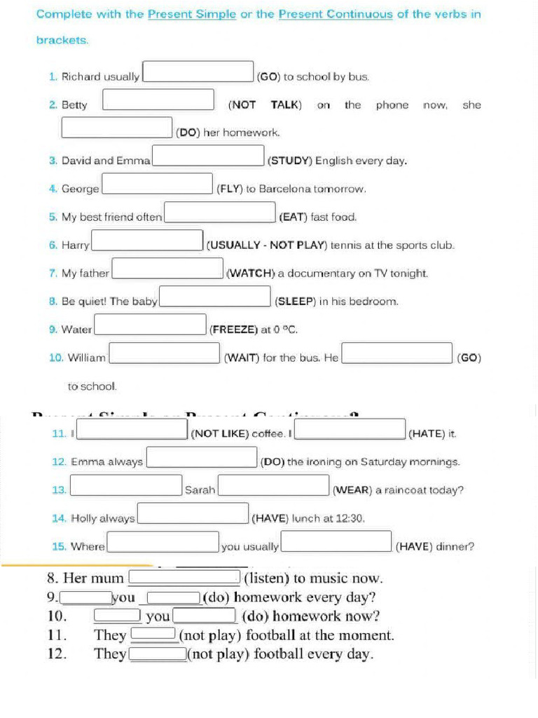 Present Simple and PC | PDF