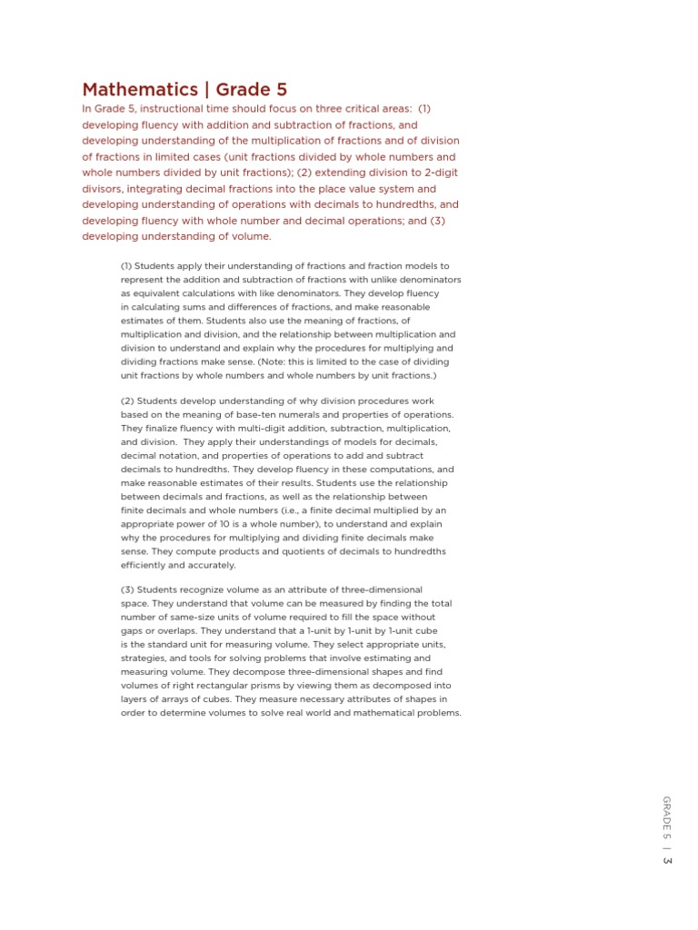 CCSSI Math Standards 5 | PDF | Fraction (Mathematics) | Division ...