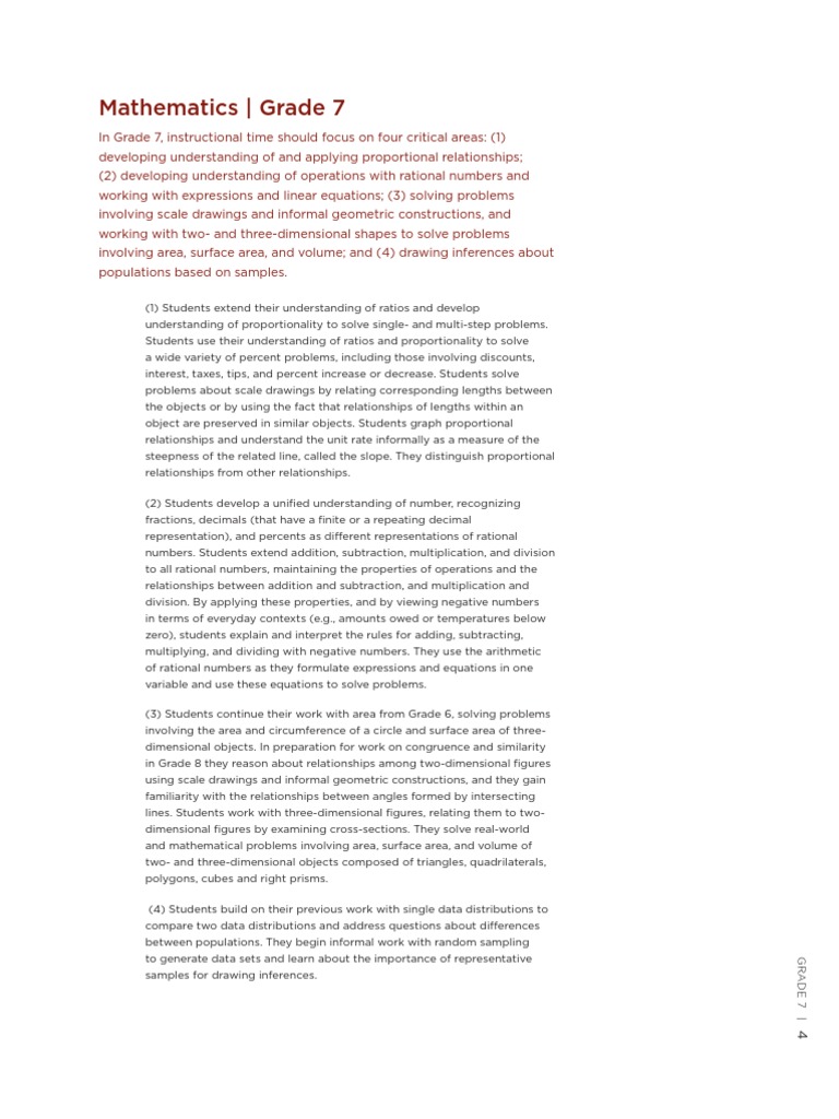 CCSSI Math Standards 7 | PDF | Area | Division (Mathematics)