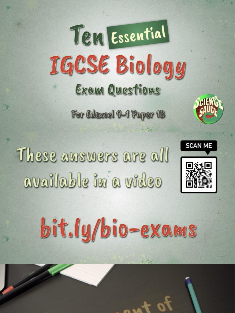 10 Essential IGCSE Bio Exam Questions | PDF