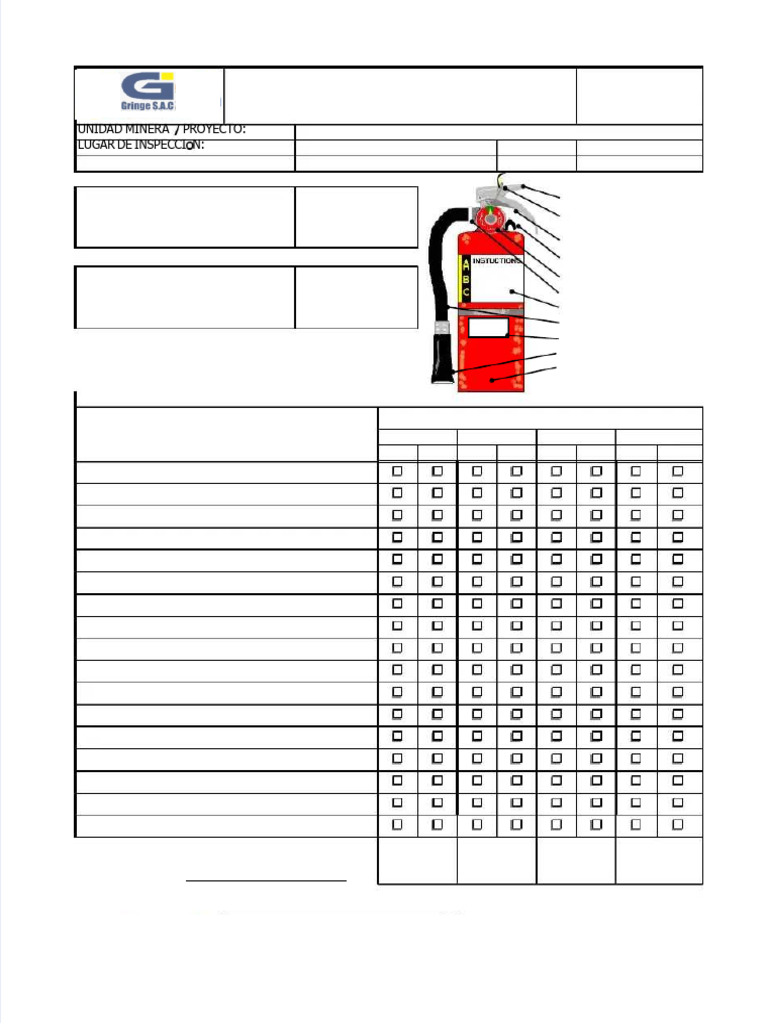 Check List - Extintor | PDF