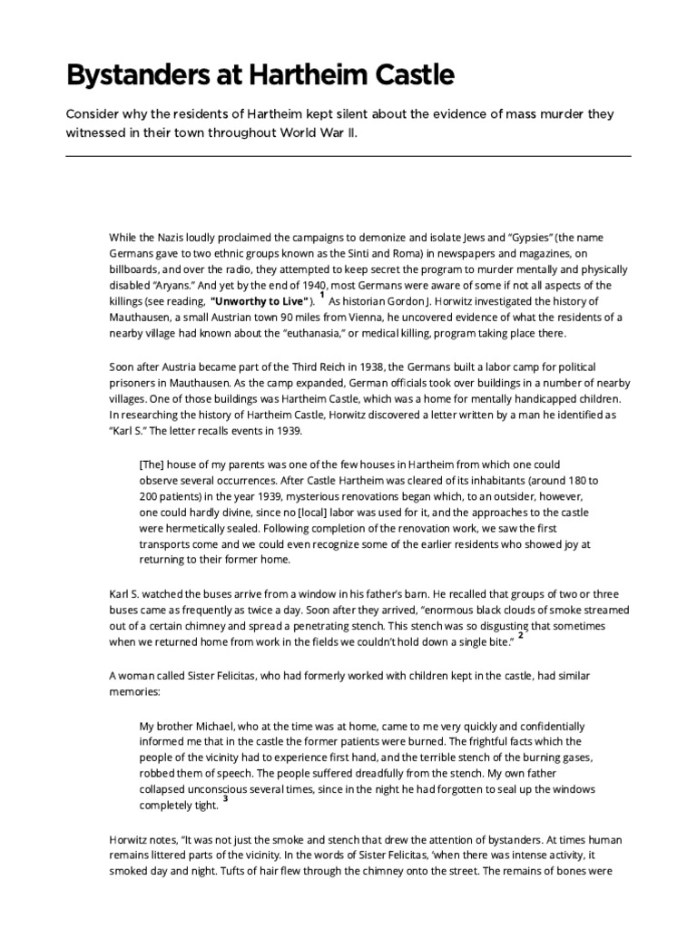 Bystanders at Hartheim Castle | PDF | Nazi Germany