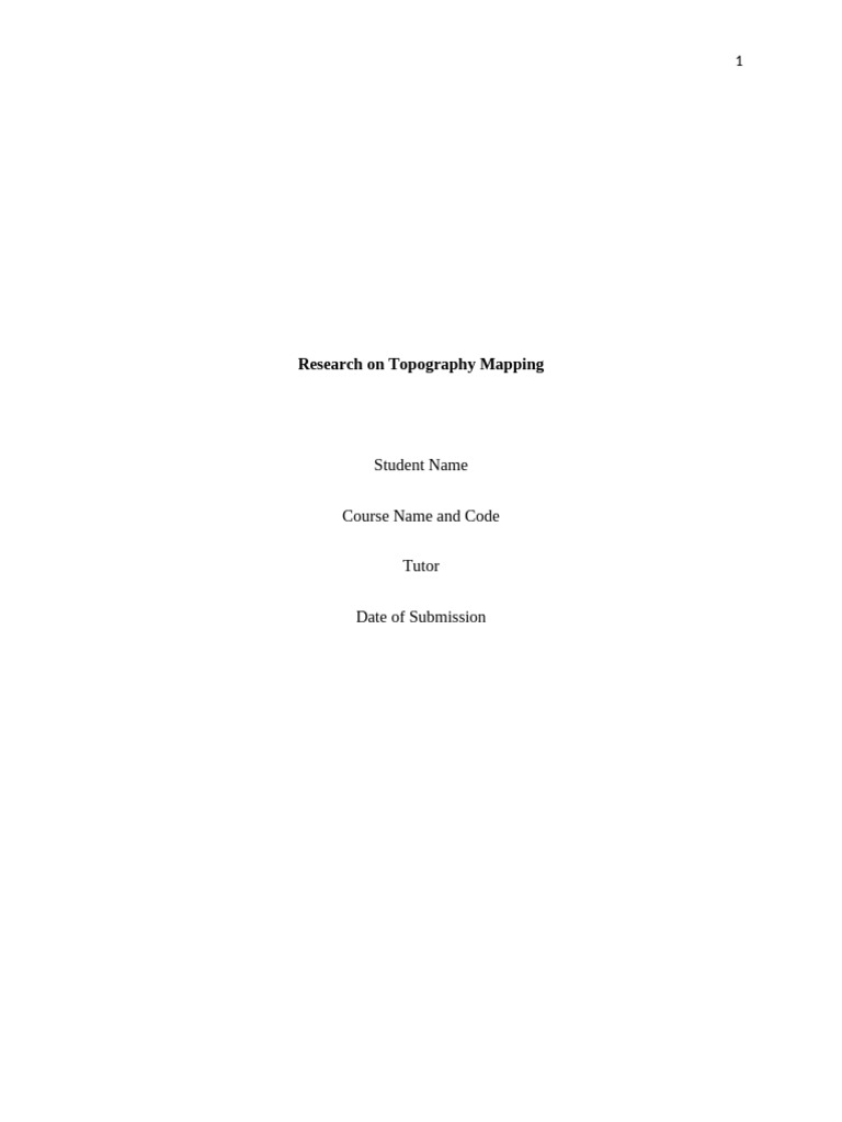 Research On Topography Mapping | PDF | Topography | Cartography