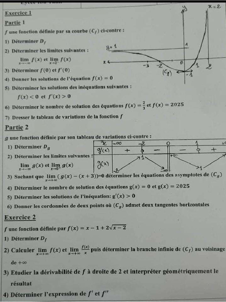 Exercice Dérivé | PDF