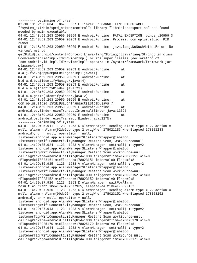 Standby Android Log 2025 0401 145643 | PDF | Android (Operating System) | Computing Platforms