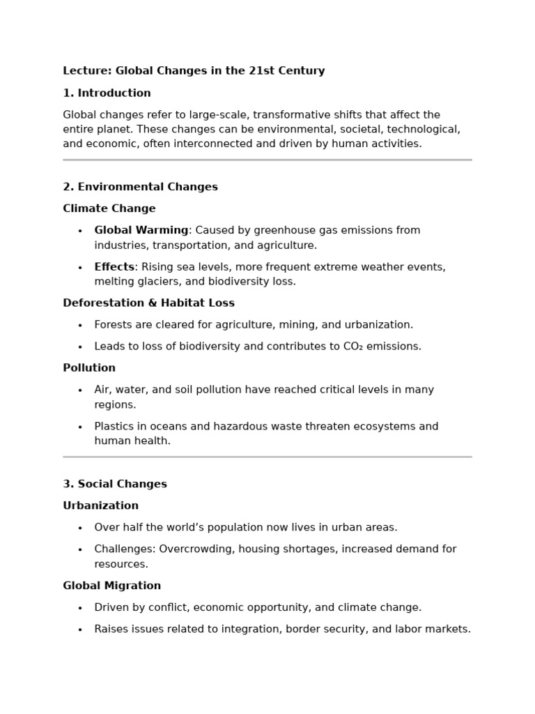 Lecture on global strategy | PDF | Climate Change | Climate Change ...