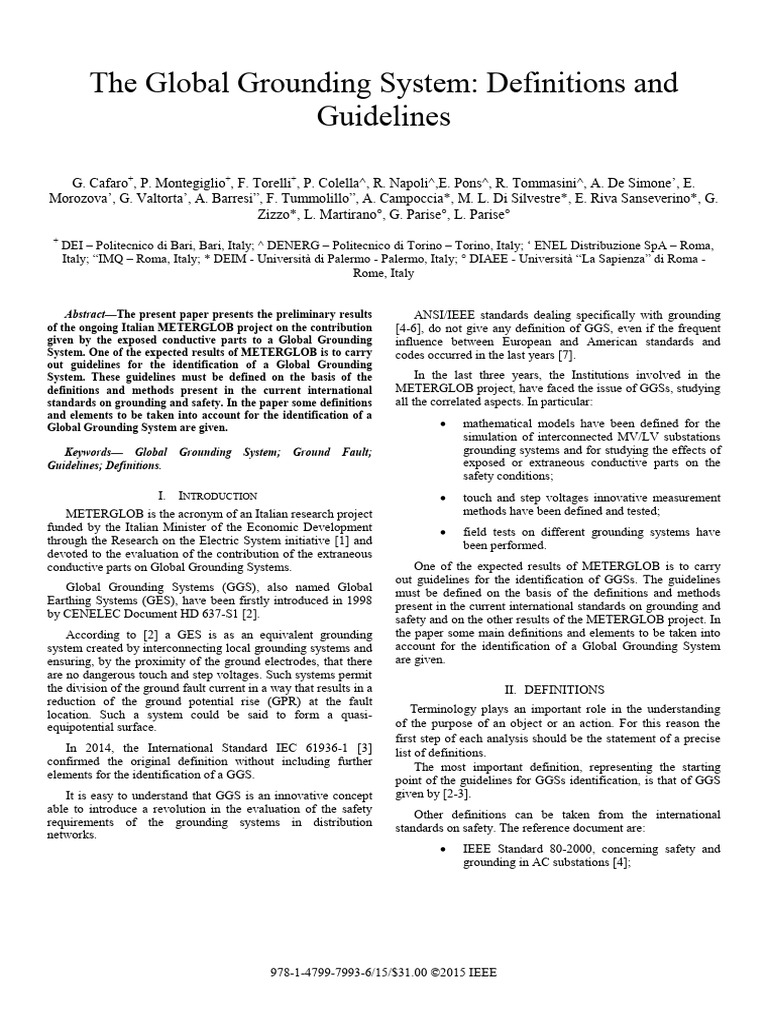The Global Grounding System Definitions | PDF | Power (Physics ...