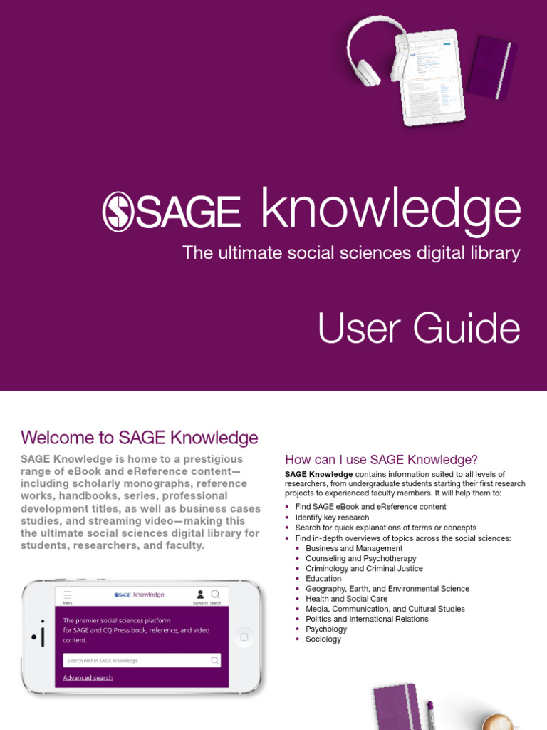 SAGE Knowledge User Guide for Research | PDF | Login | Password