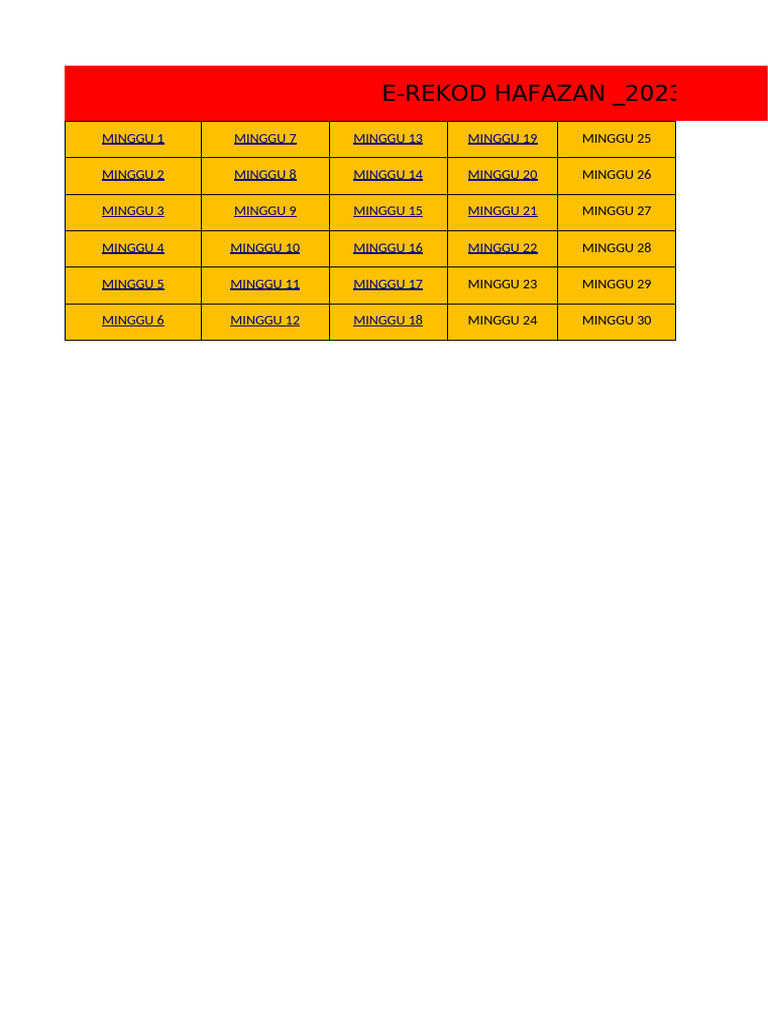E Rekod Tasmik Hafazan - 2023 24 | PDF