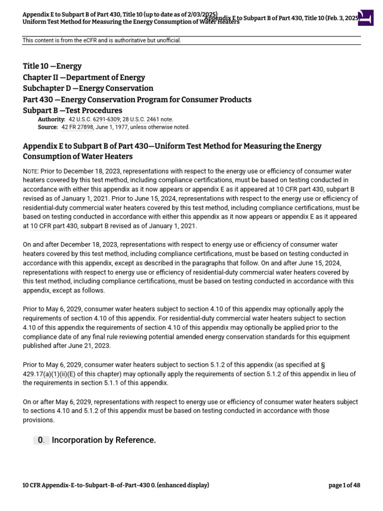 Appendix E To Subpart B of Part 430 - Title 10 (Up To Date As of 2-03 ...