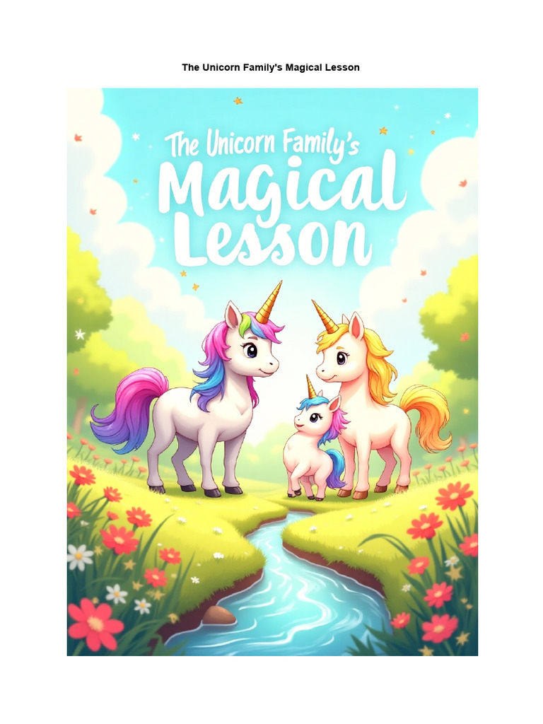 The Unicorn Family's Magical Lesson | PDF