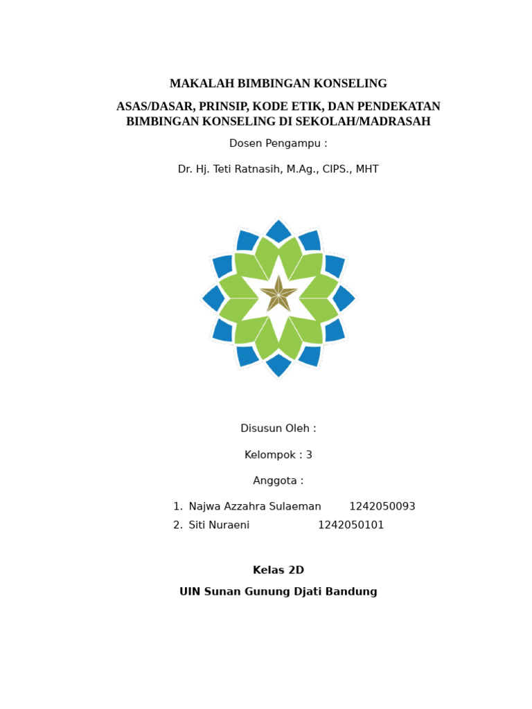 MAKALAH BIMBINGAN KONSELING | PDF