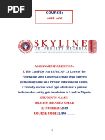 Land Use Act 1978 Nigeria | PDF