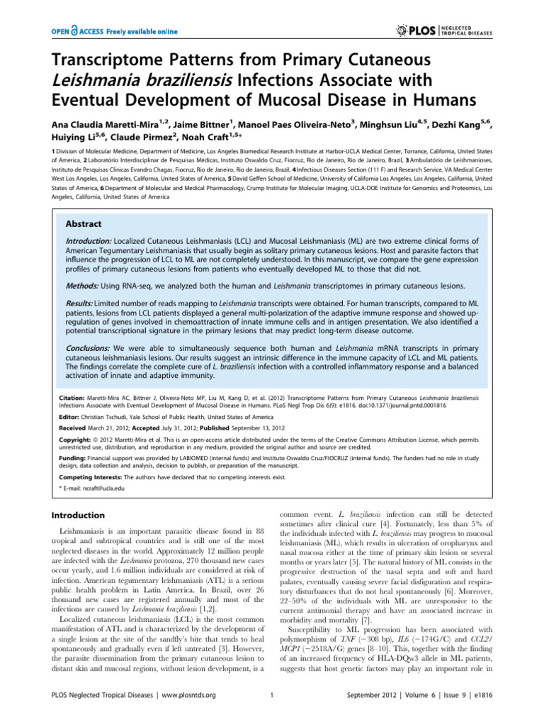Journal Club Article #1 - Sample | PDF | Lymphocyte | T Helper Cell
