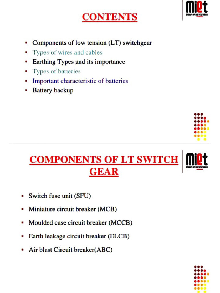 LT System Wiring Components Overview | PDF