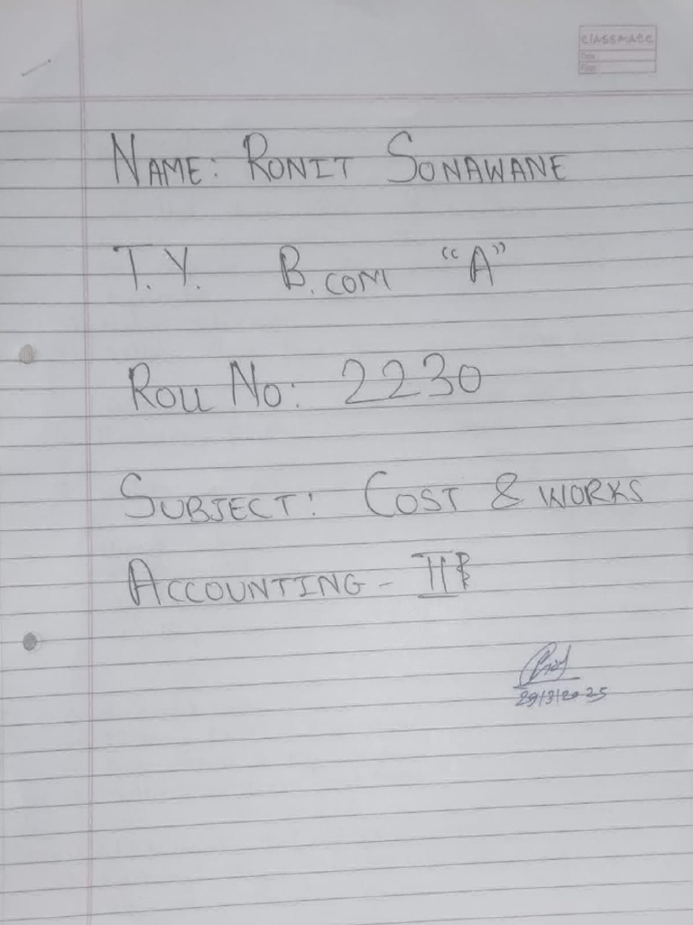 Accounting Cost Analysis Report | PDF