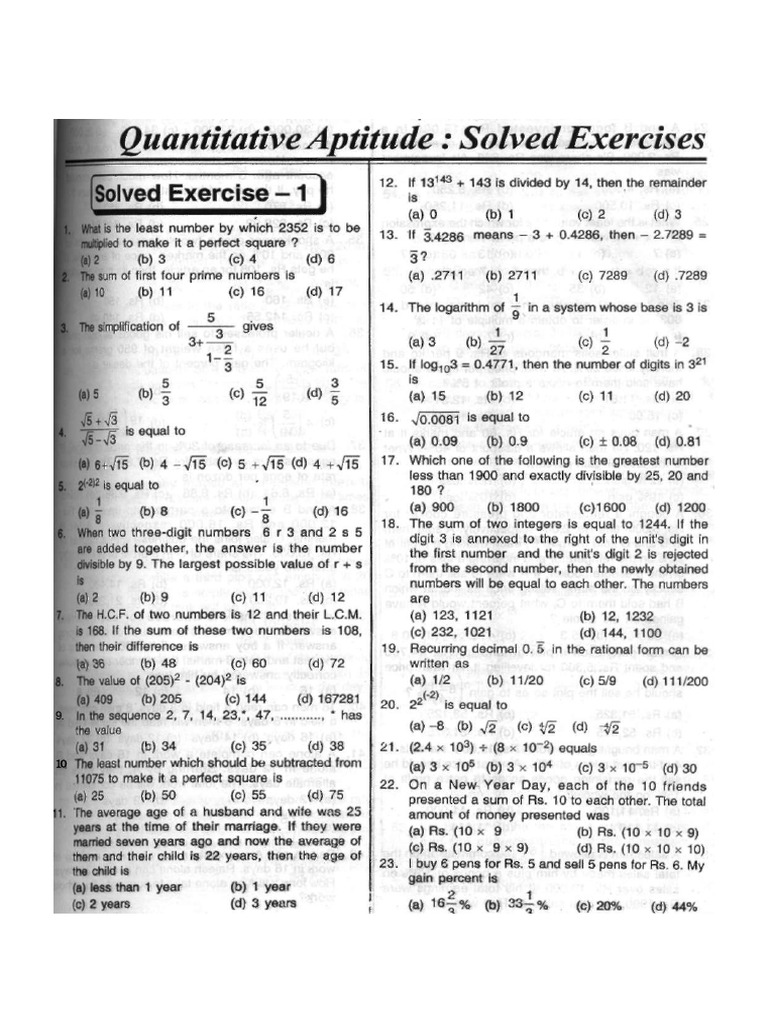 8 Quantitative 1-10 (E-next.in) | PDF