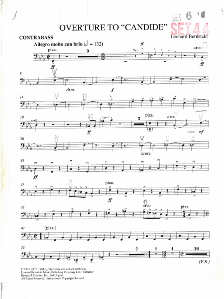 Overture Candide - Contrabass | PDF