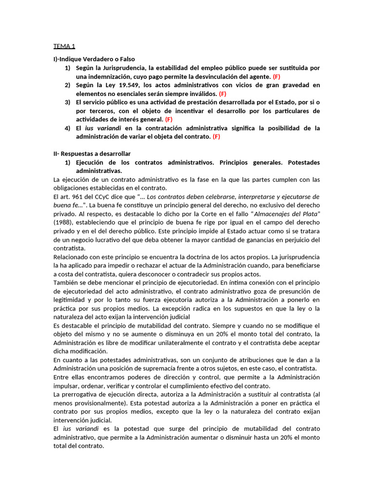 Temas 2do Parcial Admin 1 | PDF | Nulo (ley) | Estado (política)