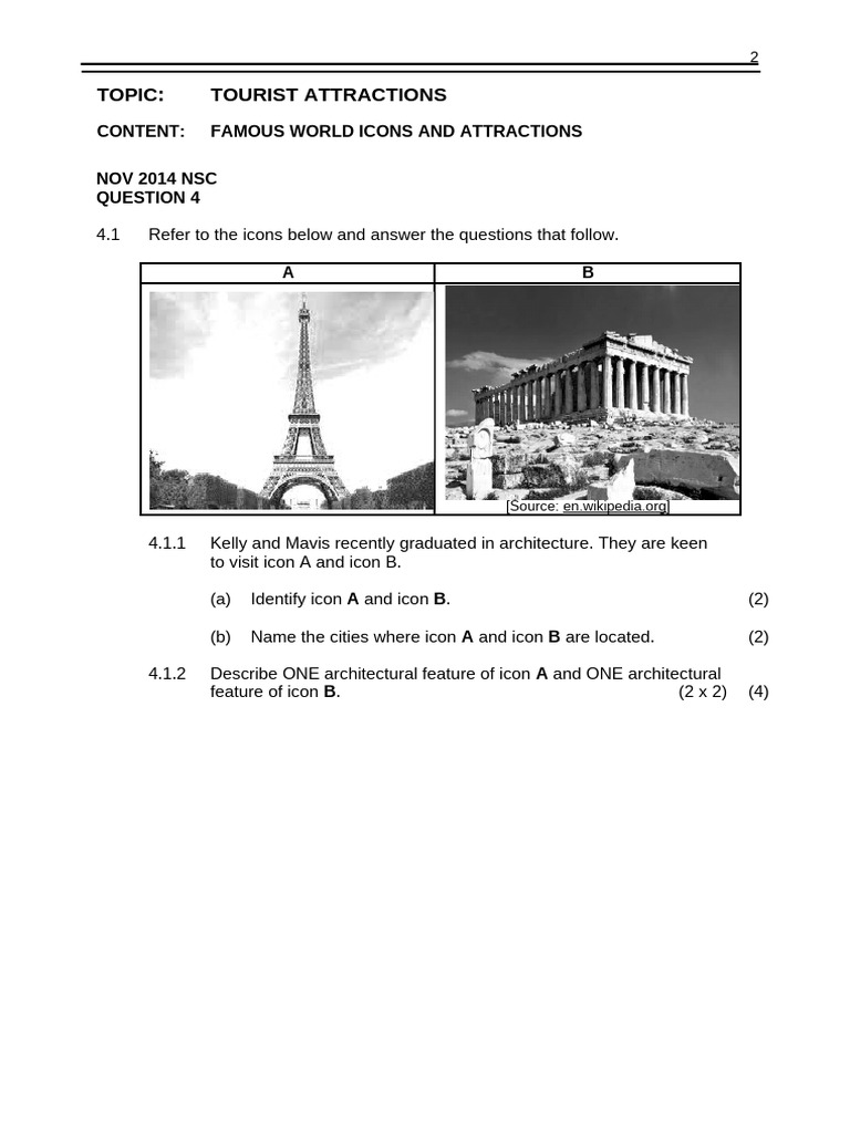 Grade 12 Tourism Icons 2025 Guide | PDF