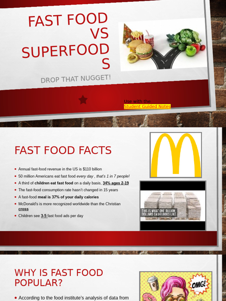 Fast Food vs Superfood: Health Impact | PDF | Fast Food | Nutrients