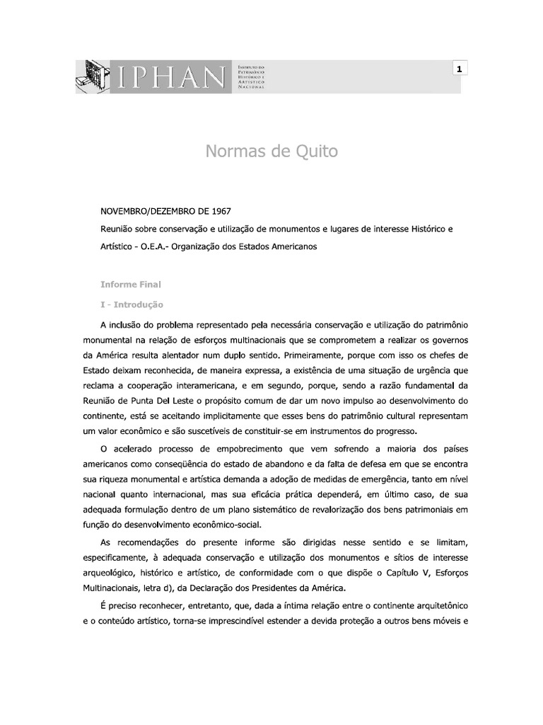 Carta de Quito | PDF