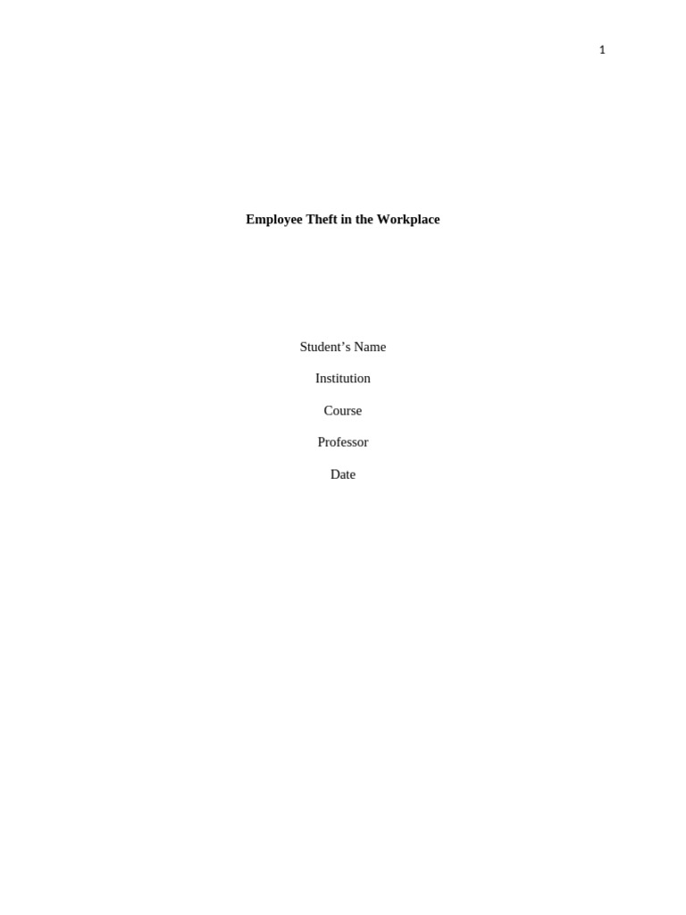 Understanding Employee Theft Ethics | PDF | Employment | Social Psychology