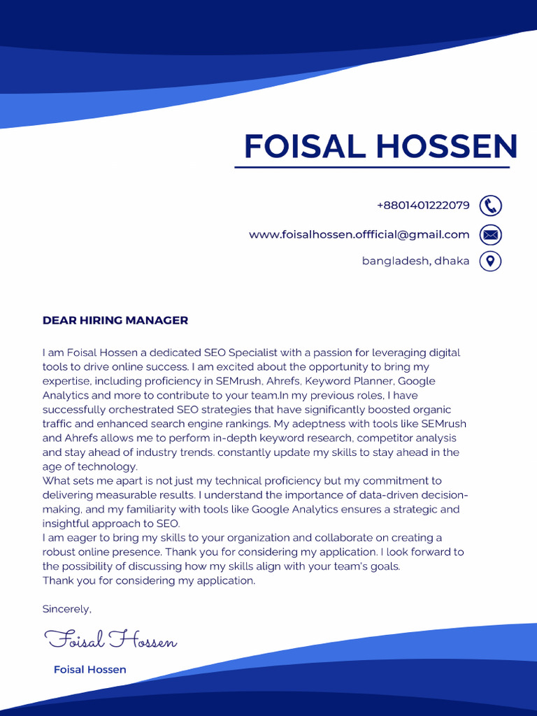 Seo Cover Letter | PDF