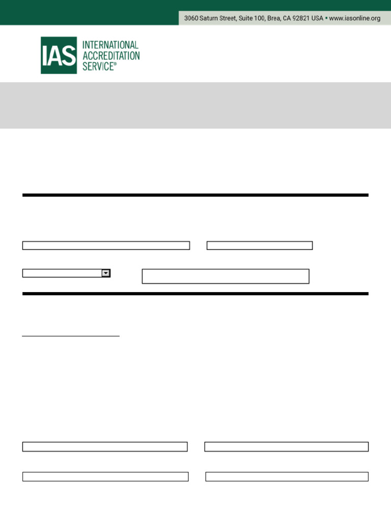 IAS Management Systems Certification Body Accreditation - Desired Scope of Accreditation | PDF ...