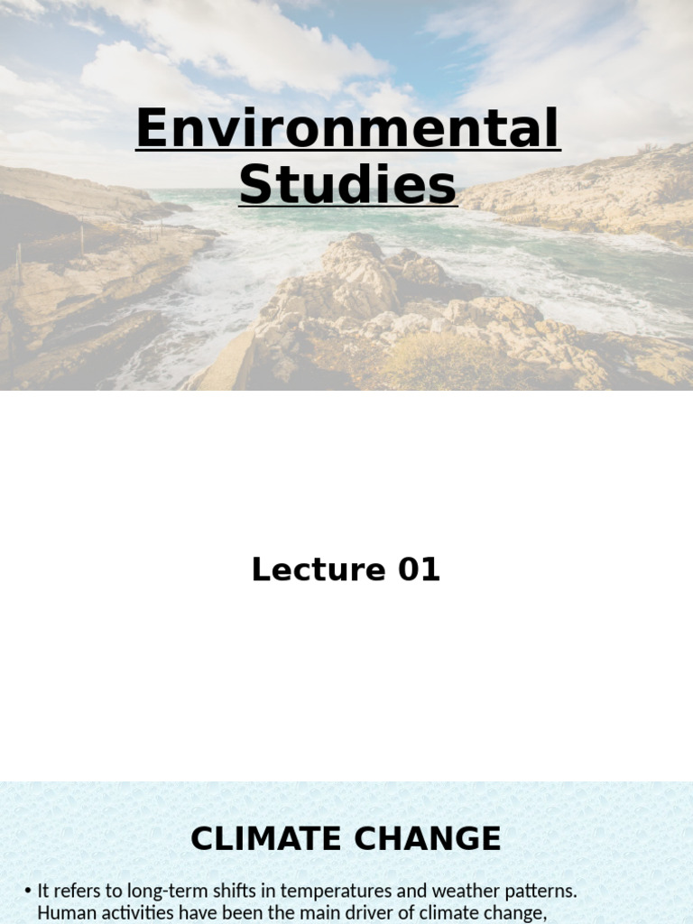 Environmental Studies | PDF | Climate Change | Deforestation