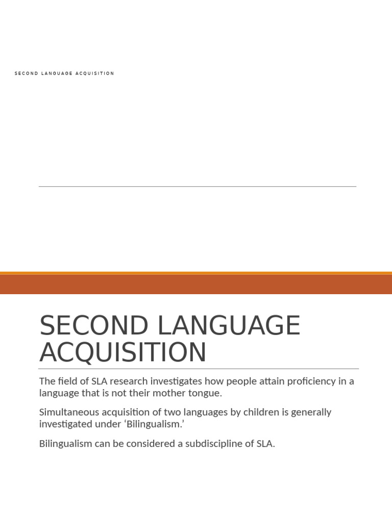 Adult Second Language Acquisition Insights | PDF | Second Language ...