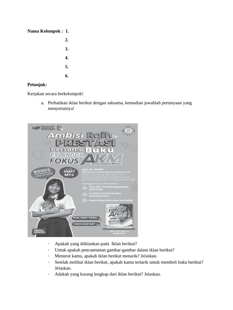 LKPD Iklan, Poster dan Slogan | PDF