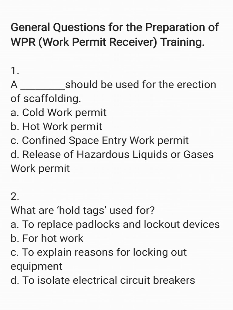 WPR Exam Preparation (1) | PDF