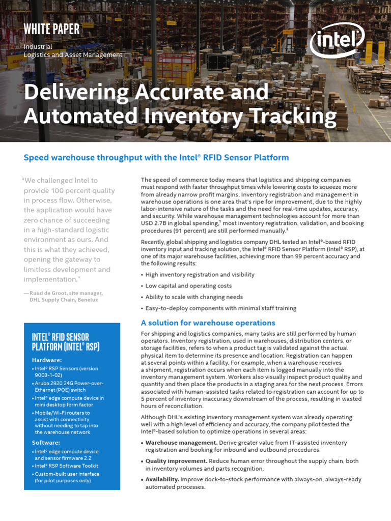 DHL Delivering Accurate Automated Whitepaper | PDF | Logistics | Radio Frequency Identification