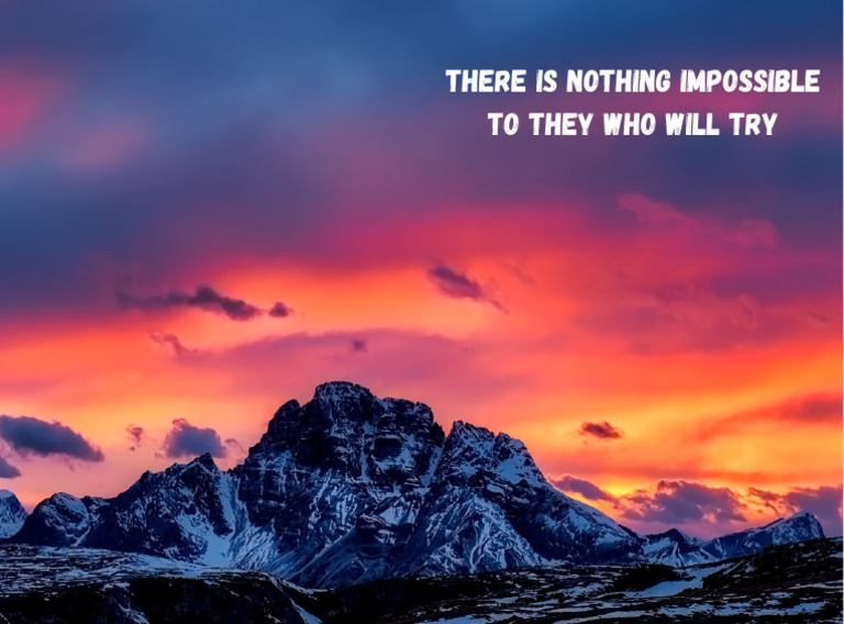 Meaning of "Nothing Impossible" | PDF