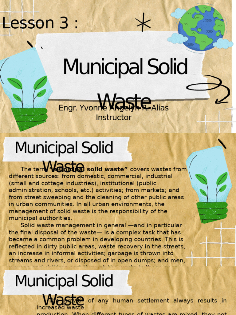 SE 149 - Topic 3 - Municipal Solid Waste | PDF | Municipal Solid Waste ...