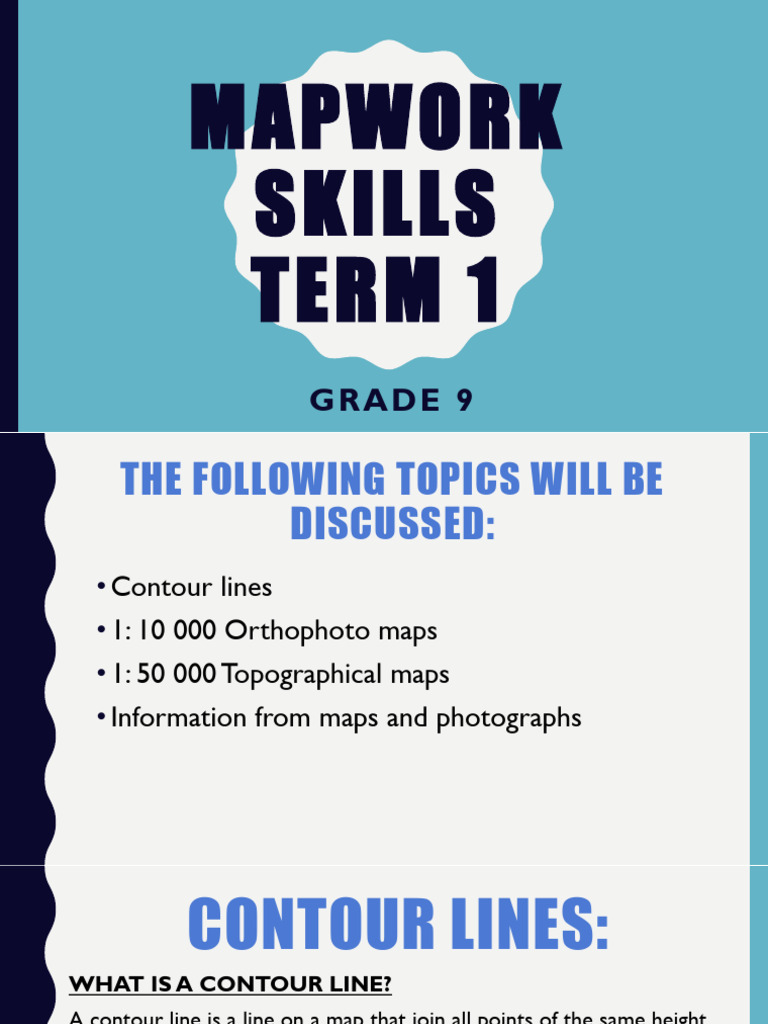 Grade 9 Term 1 Powerpoint | PDF | Contour Line | Map