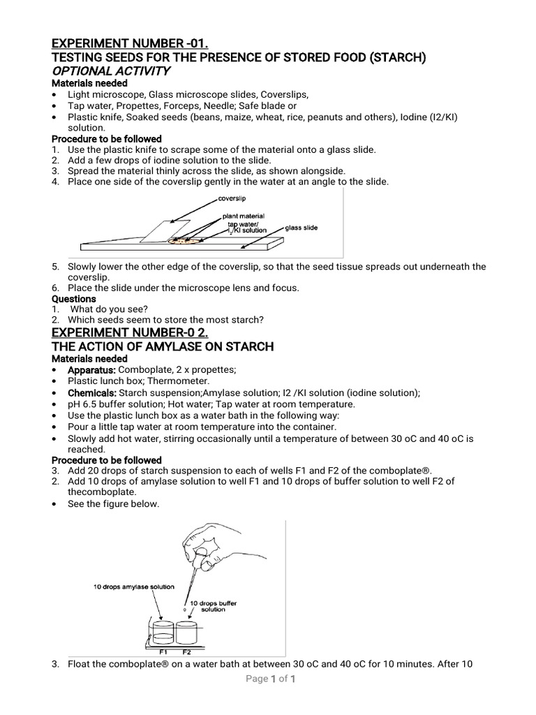 Experiments Bio | PDF