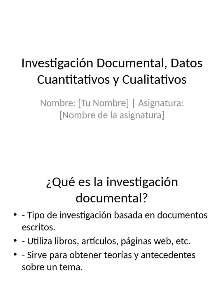 Presentacion Investigacion | PDF