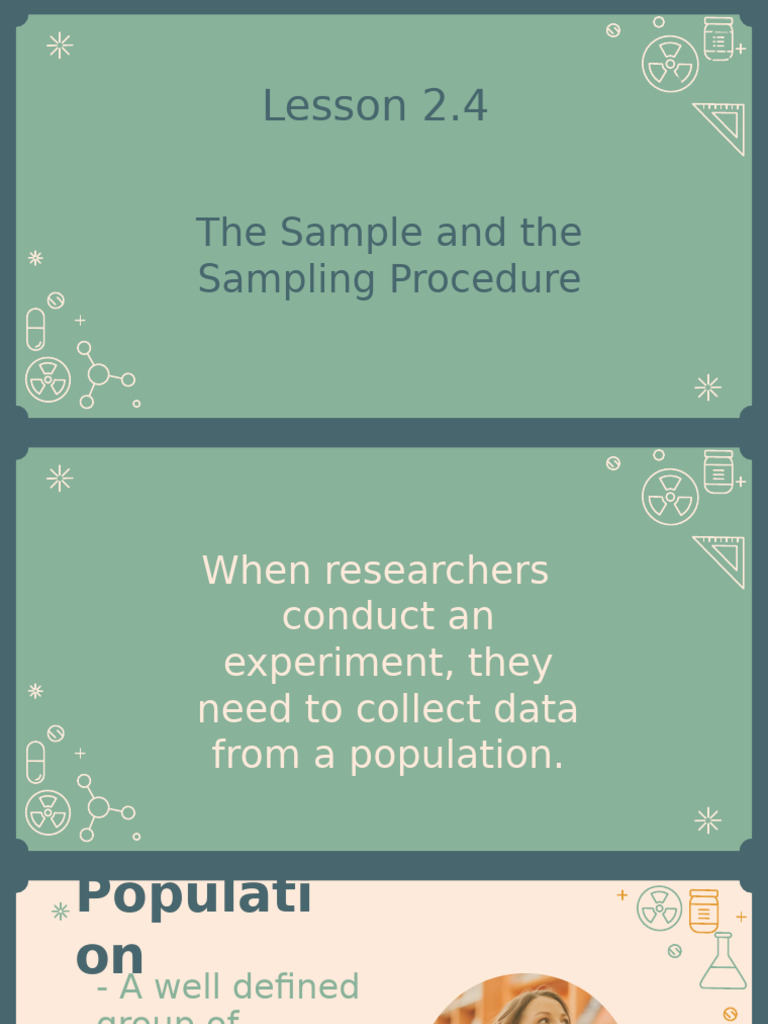 Lesson 2.4 The Sample and Sampling Procedure | PDF | Sampling ...