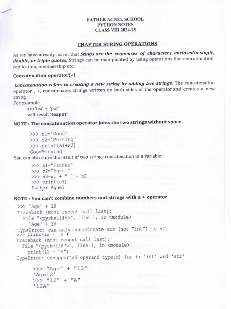 CLASS_VIII__PYTHON_PART-2_NOTES | PDF