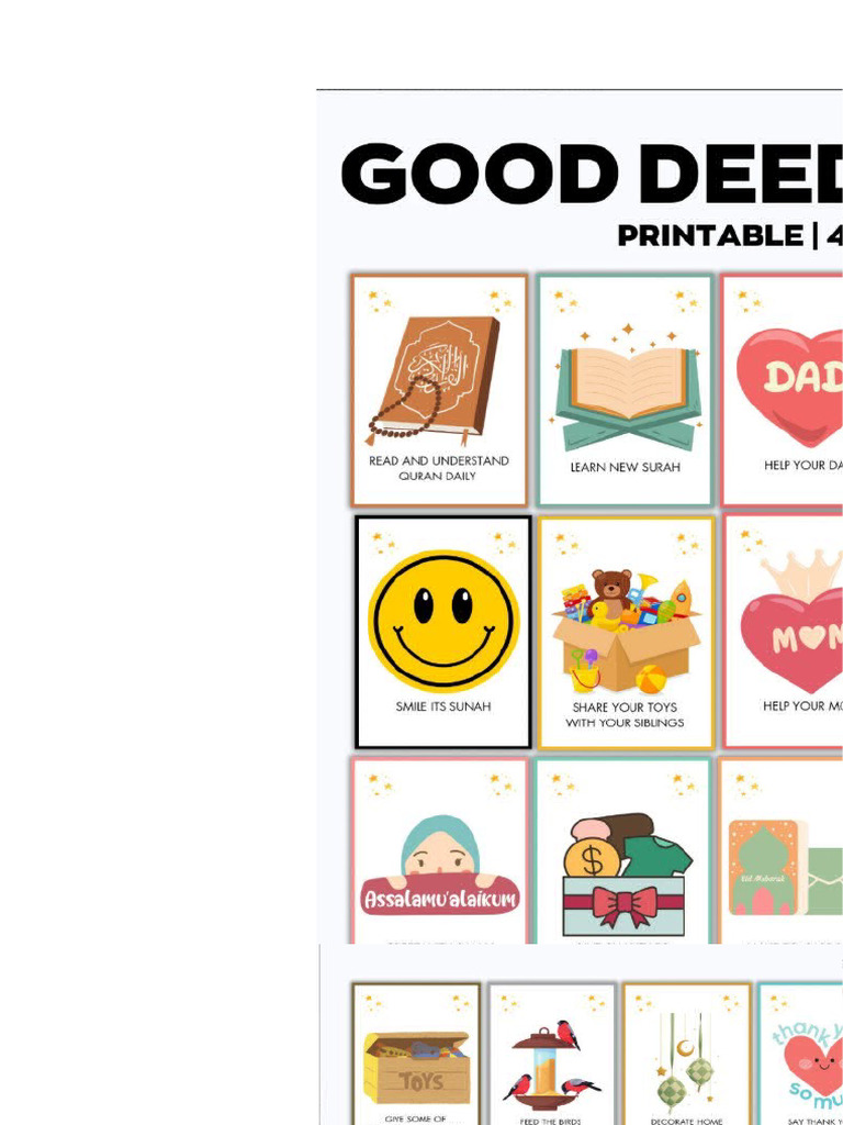 Ramadan Good Deeds Calendar | PDF