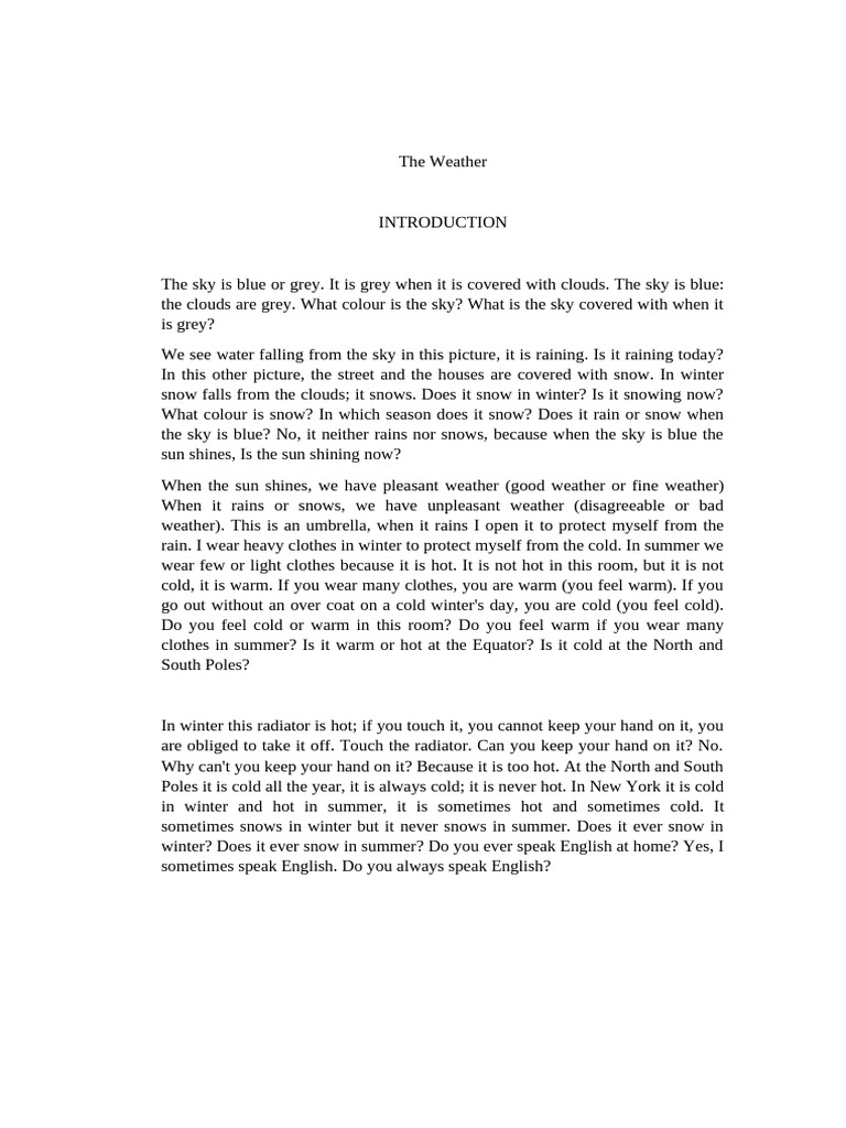 The Weather | PDF