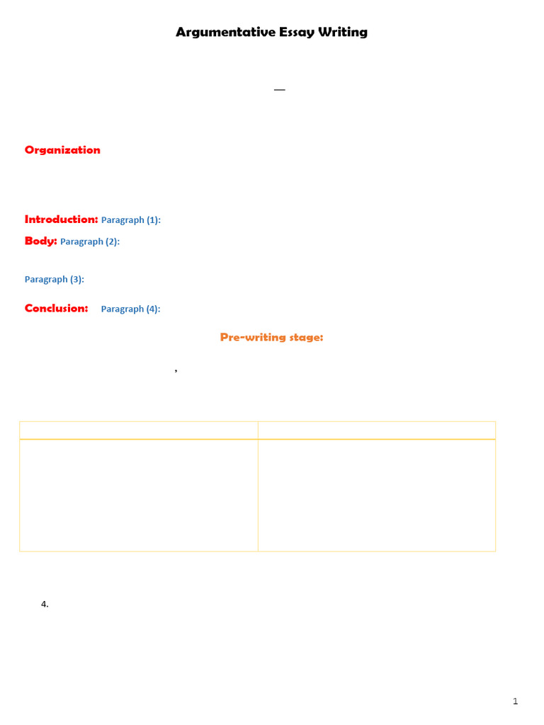 Argumentative Essay Writing | PDF | Essays | Argument