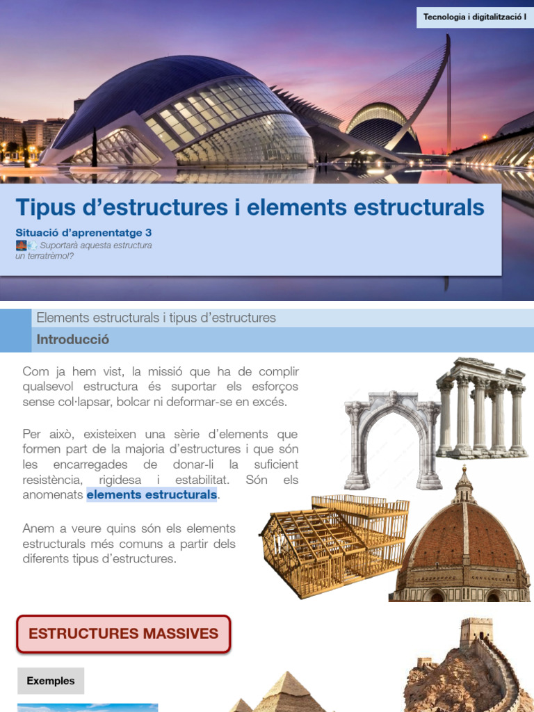 0312 - ?️?️ Tipus d'estructures i elements estructuras | PDF
